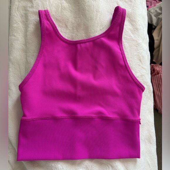 lululemon athletica | Tops | Lululemon Sonic Pink Power Pivot Ribbed ...